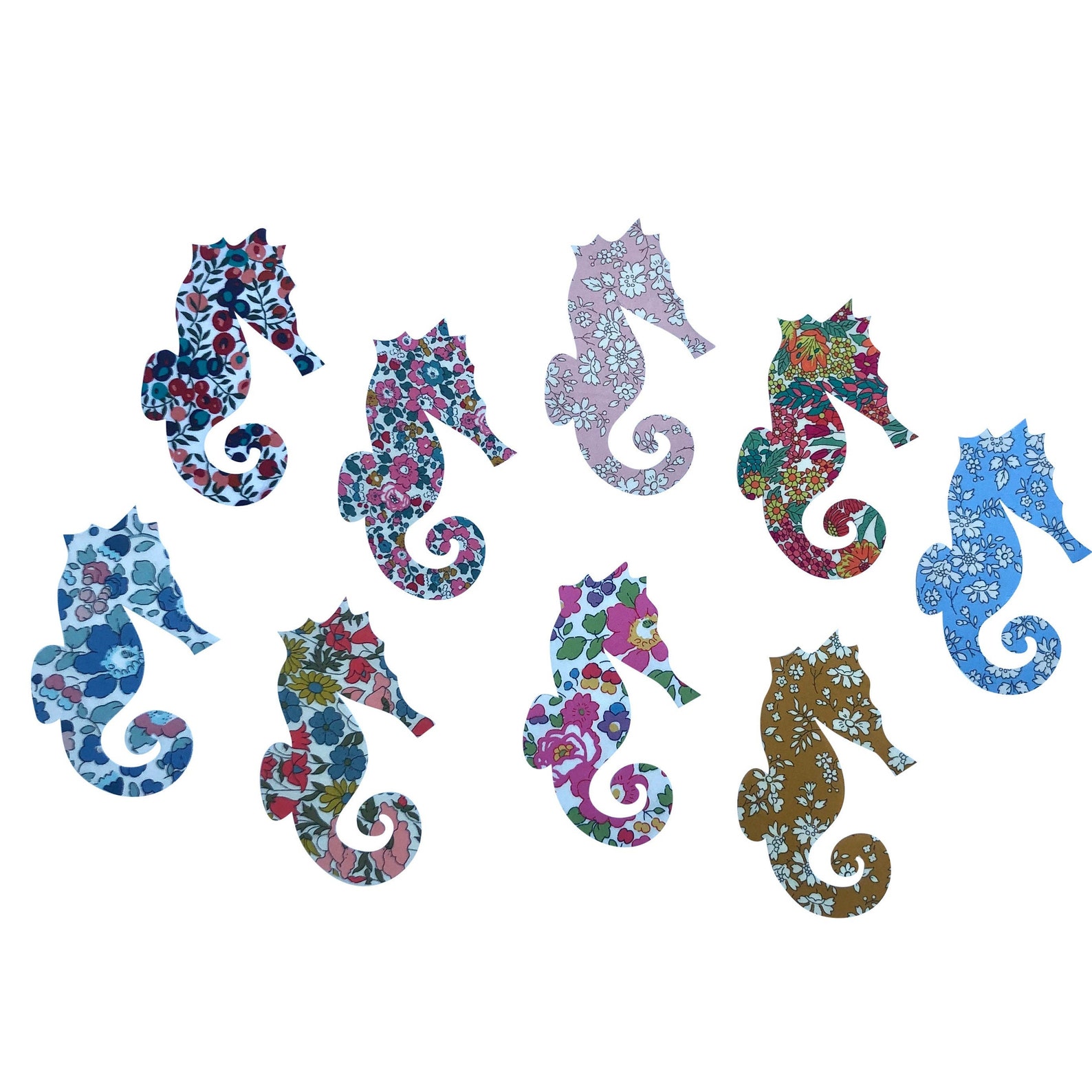 Liberty Print Iron on Applique Fish Nursery Applique Shapes - Etsy UK