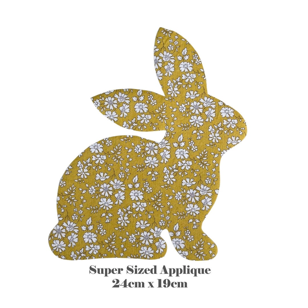 Liberty Print Applique Iron on Super Sized Bunny in 16 Prints - Etsy