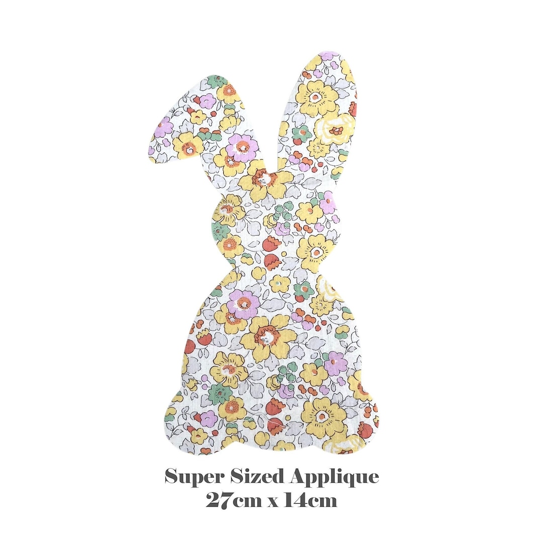 Liberty Print Applique Iron on Super Sized Bunny in 16 Prints - Etsy