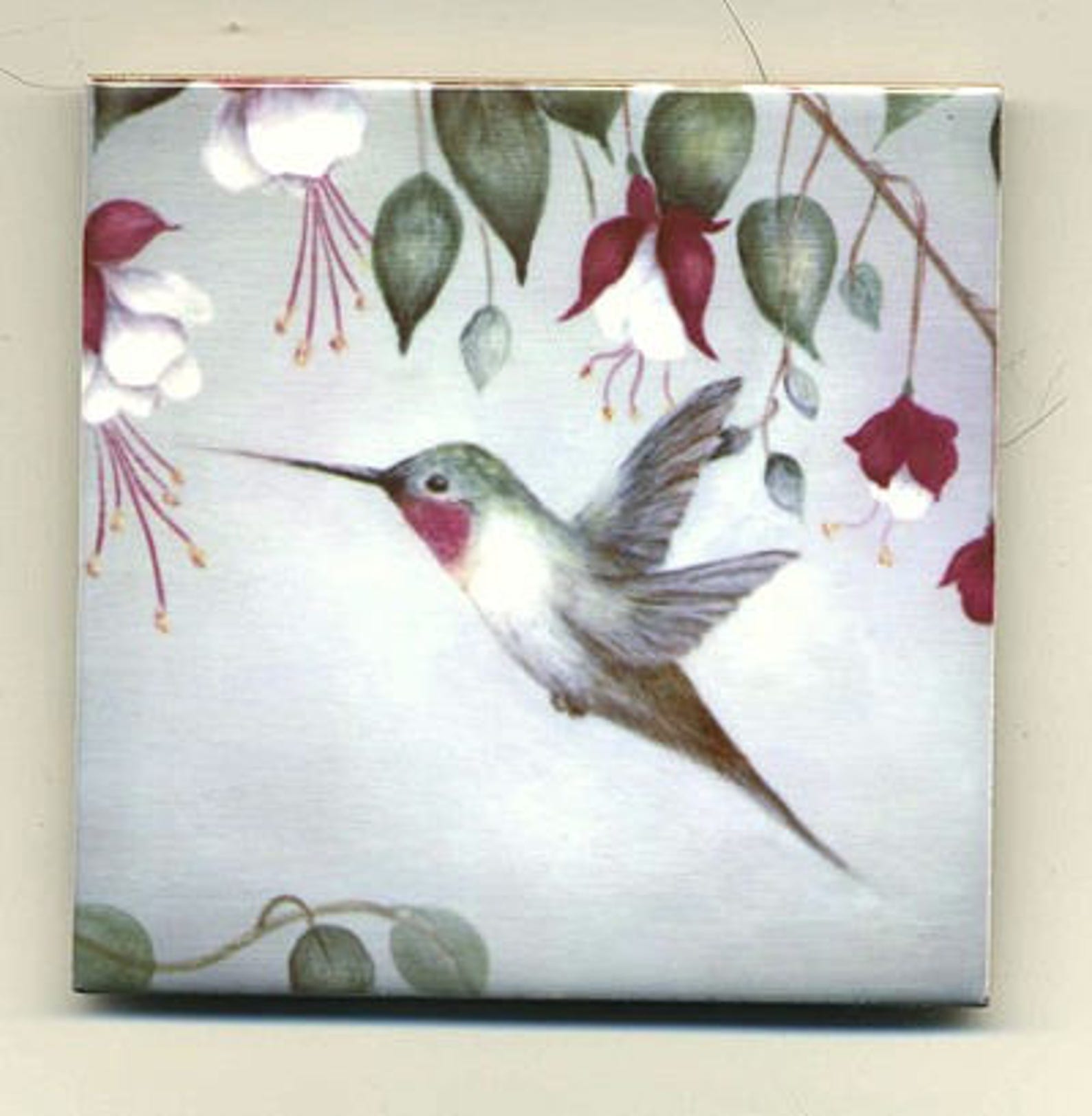 Hummingbird Tile Ceramic Tile Art Coaster Hummingbird Print | Etsy