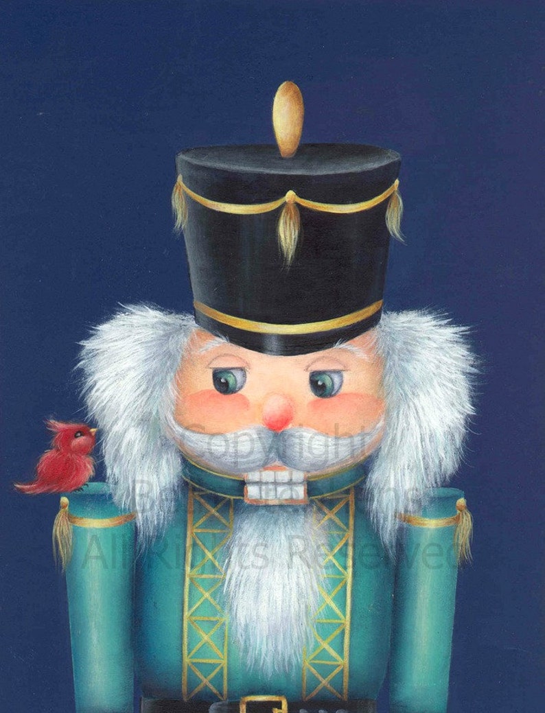 Nutcracker With Bird, Nutcracker Painting, Nutcracker Art, Red Bird ...