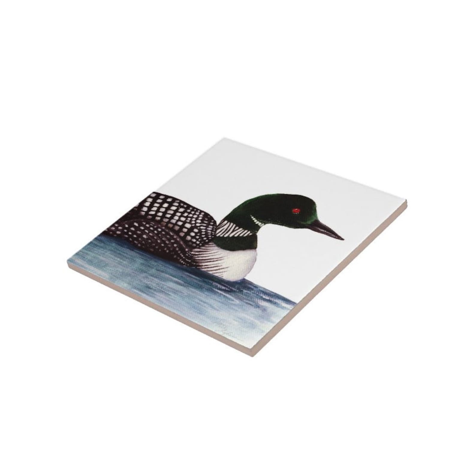 Loon Ceramic Tile, Loon Art Print on Tiles, Loon Magnet, Loon Coaster ...