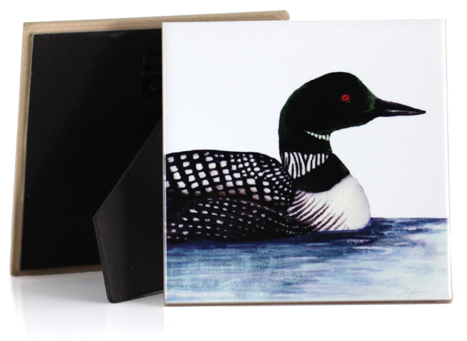 Loon Ceramic Tile, Loon Art Print on Tiles, Loon Magnet, Loon Coaster ...