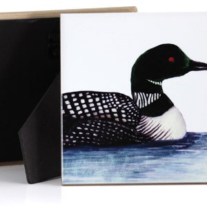 Loon Ceramic Tile, Loon Art Print on Tiles, Loon Magnet, Loon Coaster ...