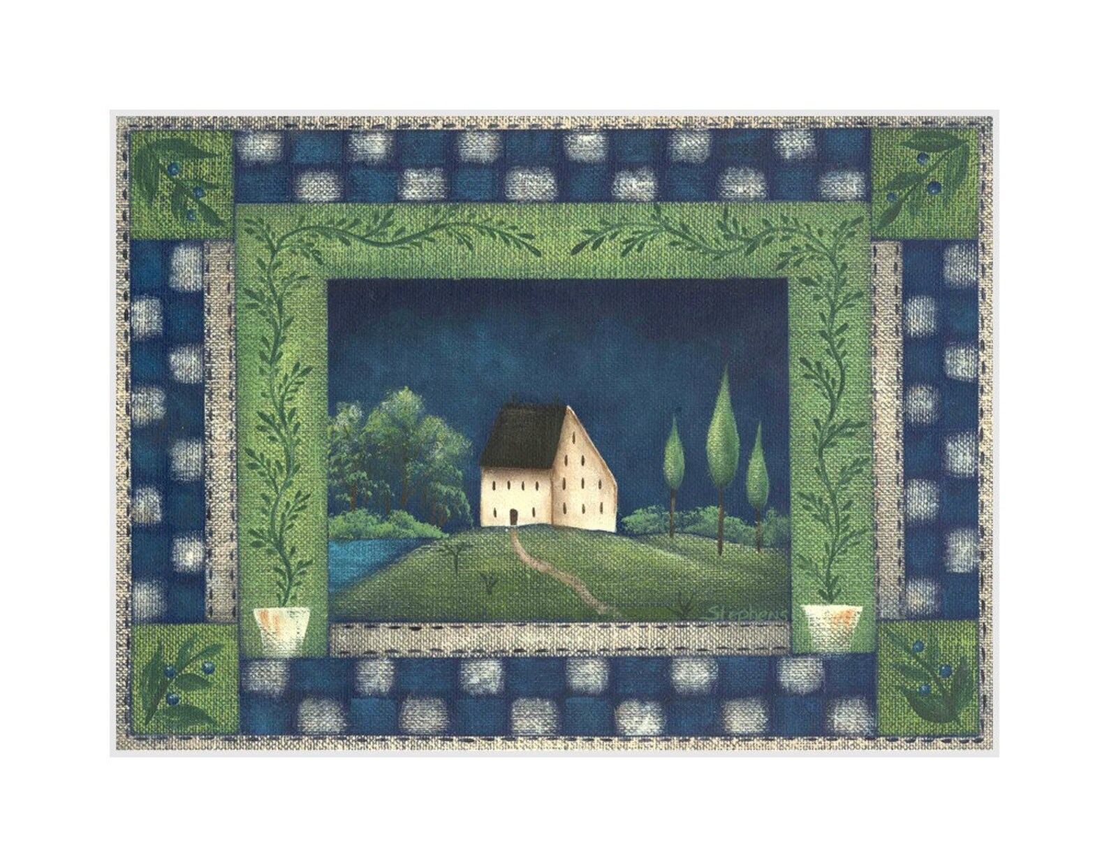 Primitive Home Decor Rustic Wall Art Folk Art Painting - Etsy