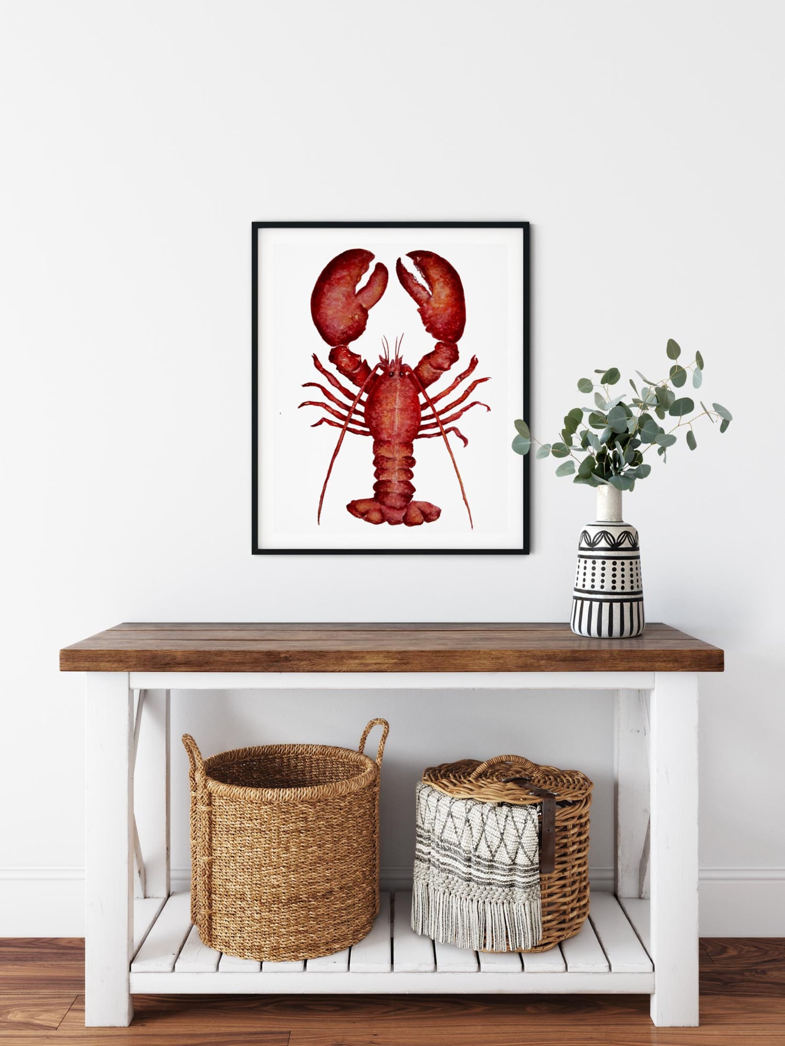 Lobster Art Print, Red Lobster Print, Maine Lobster Print - Etsy