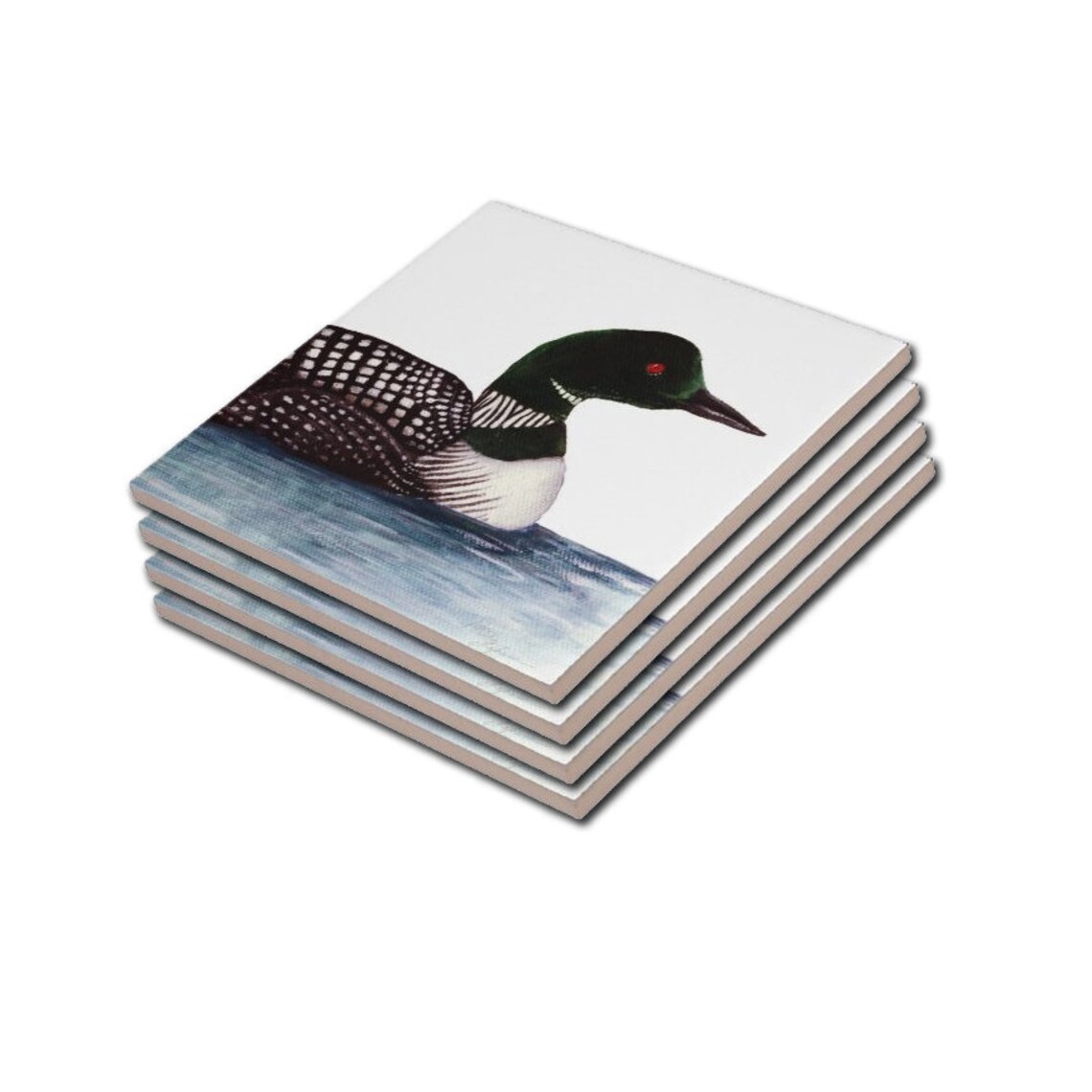 Loon Ceramic Tile Loon Art Print on Tiles Loon Magnet Loon - Etsy