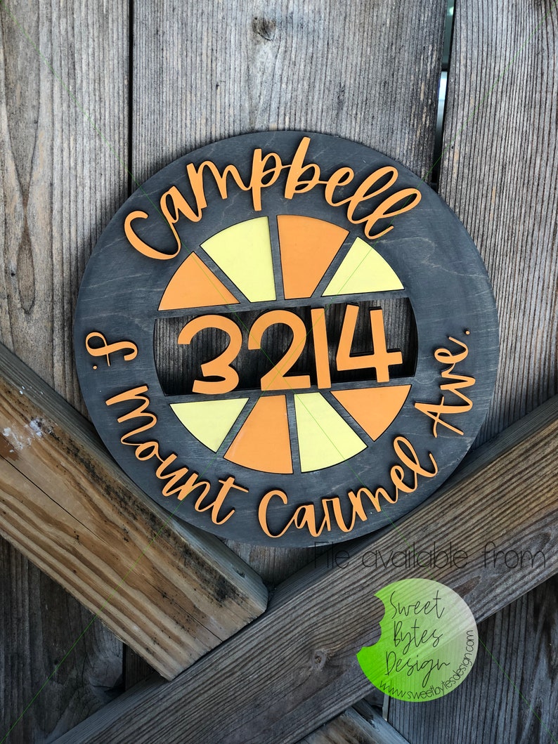 Address Sign Door Hanger Laser Cut SVG PDF File Includes - Etsy España