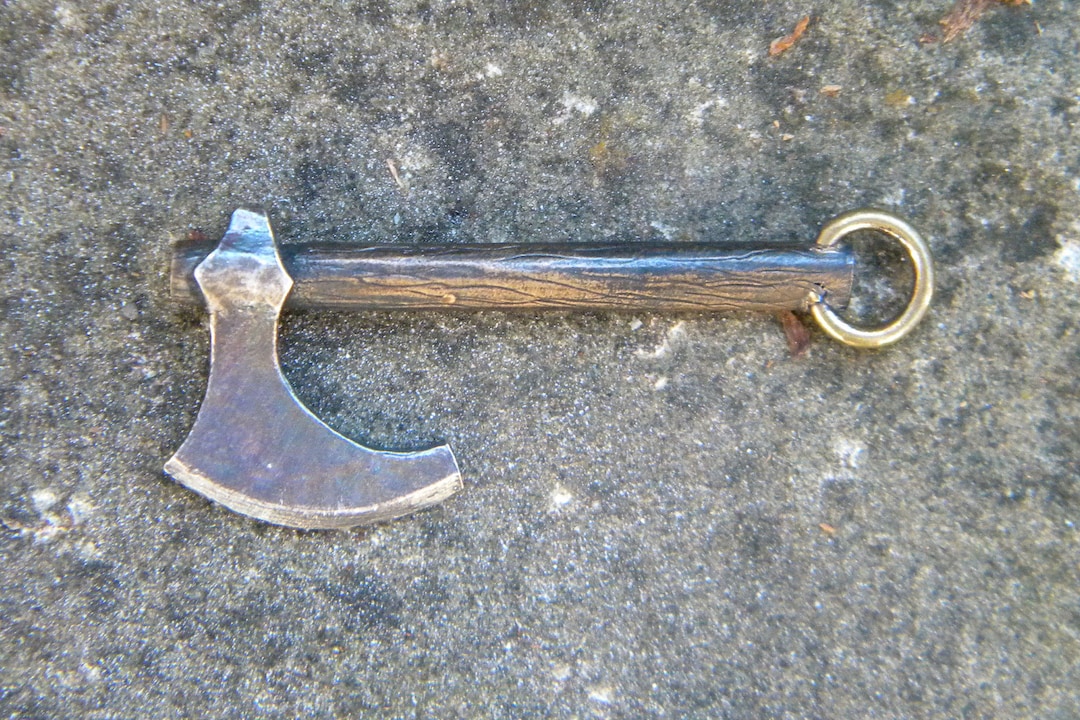Skeggöx Pendant: Sterling Silver and Bronze Battle Axe - Etsy