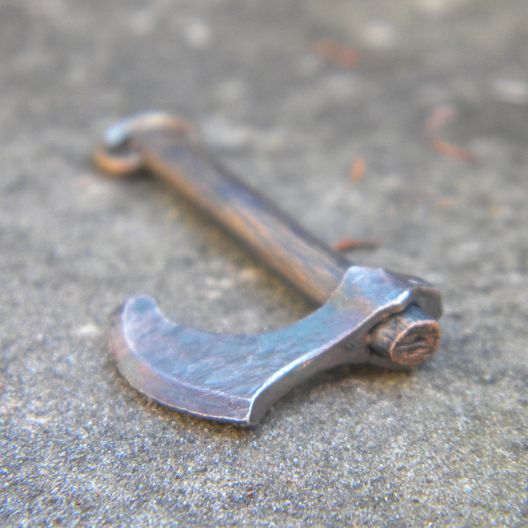 Skeggöx Pendant: Sterling Silver and Bronze Battle Axe - Etsy