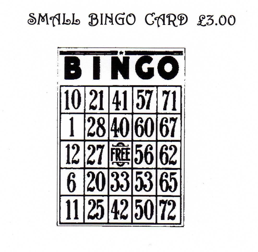 Rubber Stamp - Bingo Card (small Size ) - Unmounted -non Adhesive - 62 ...