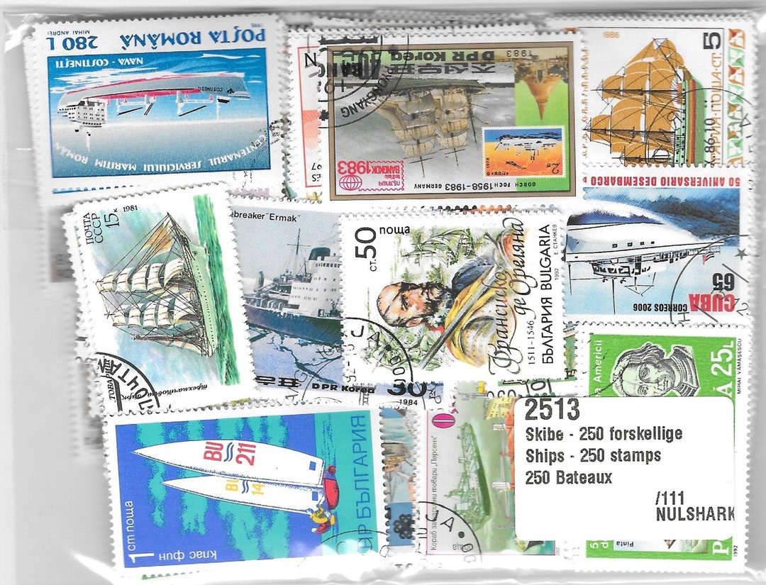 Ships & Boats -thematic Pack of Postage Stamps -250 Different #25136 - Etsy