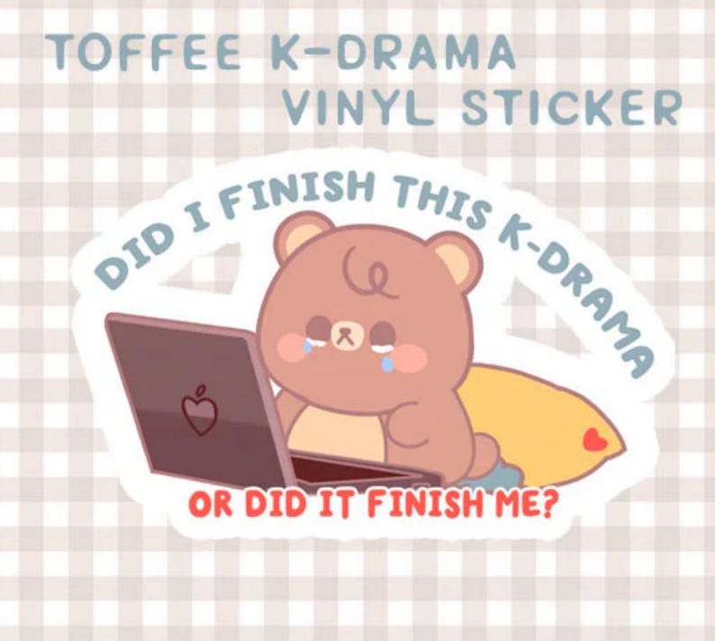 Toffee Bear K-drama Vinyl Sticker - Etsy