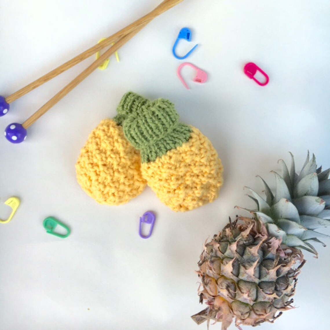 PDF - Baby Pineapple Mittens - KNITTING PATTERN - Etsy