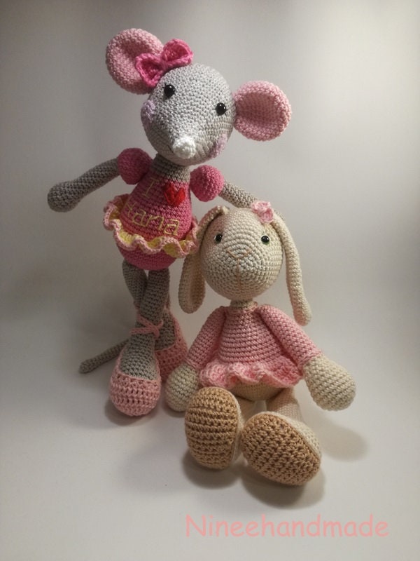 Lilleliis Ballerina Mouse Plushed Toy Amigurumi Handmade - Etsy