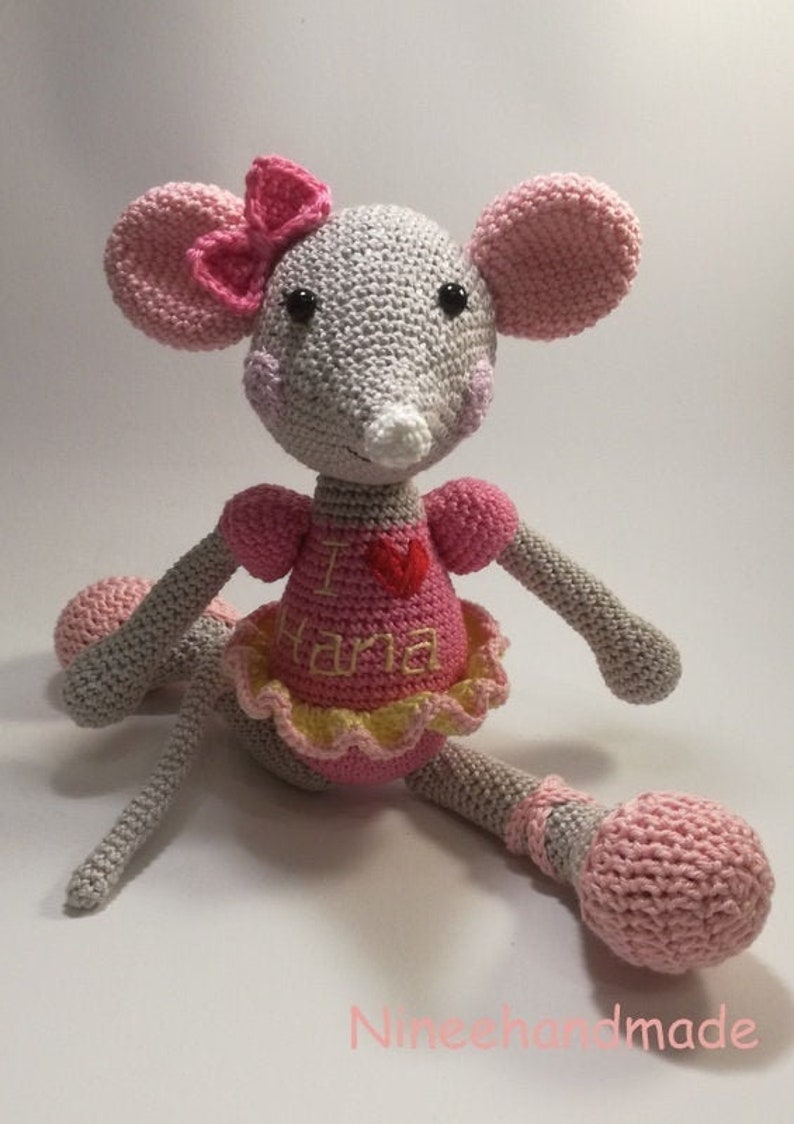 Lilleliis Ballerina Mouse Plushed Toy Amigurumi Handmade - Etsy