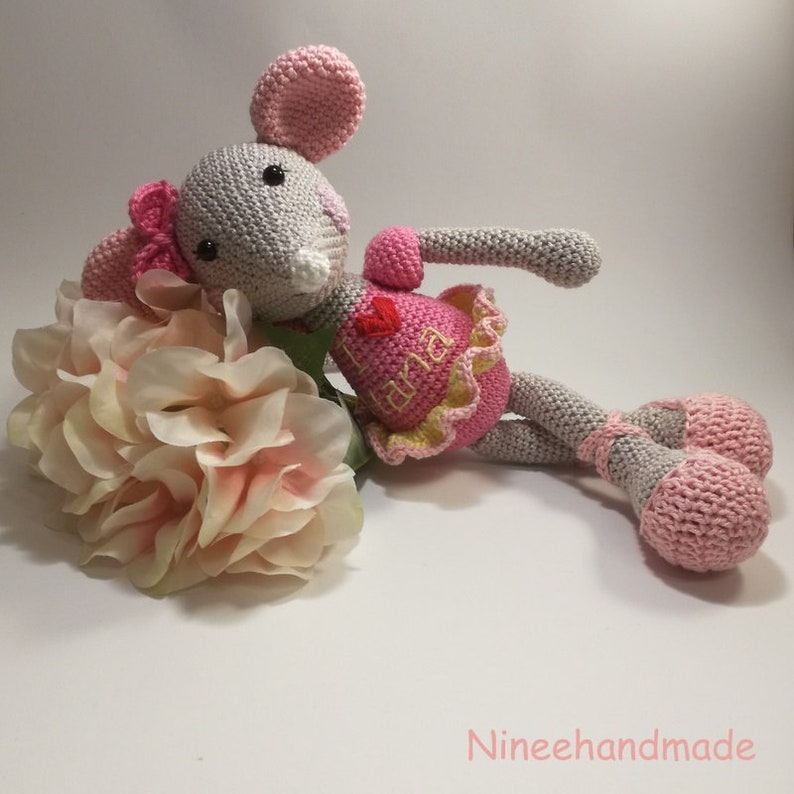 Lilleliis Ballerina Mouse Plushed Toy Amigurumi Handmade - Etsy