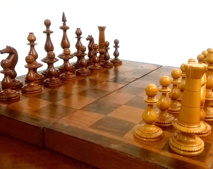 Reproduction. Chess Set Killarney, Rare, Weighted, Without a Board. - Etsy