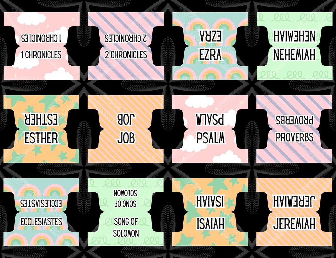 Psalm 8:3 printable Bible Tabs Bible Tab Digital File Print and Cut ...