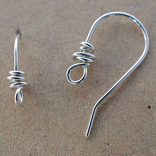 Silver Ear Wires - Etsy