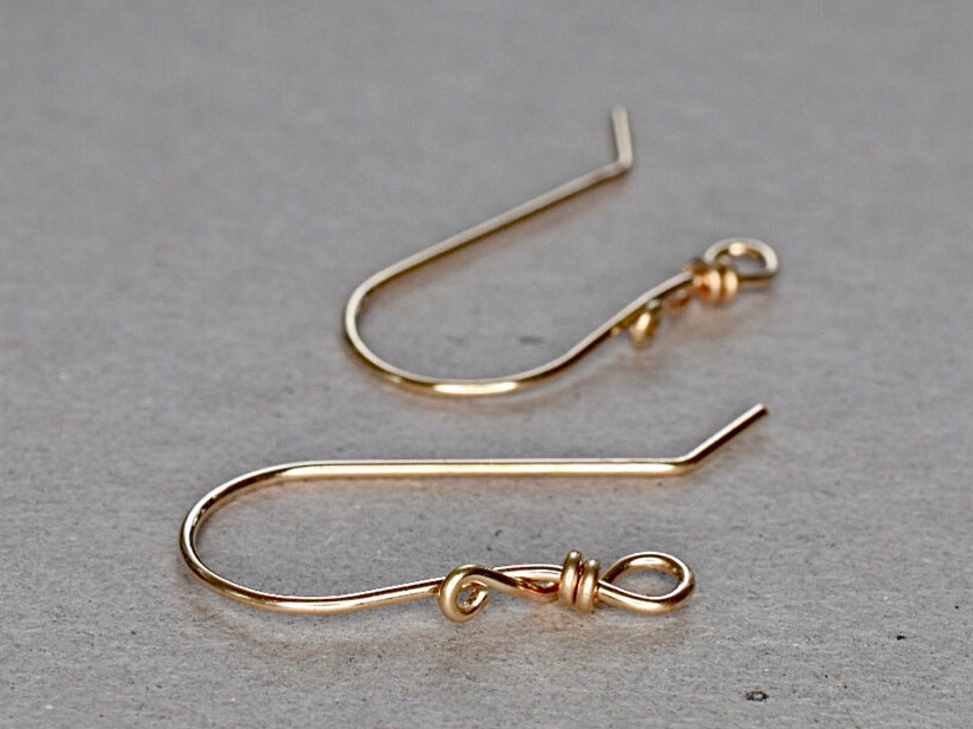 Yellow Gold Filled Earring Hooks Ear Wires Handmade Artisan - Etsy UK