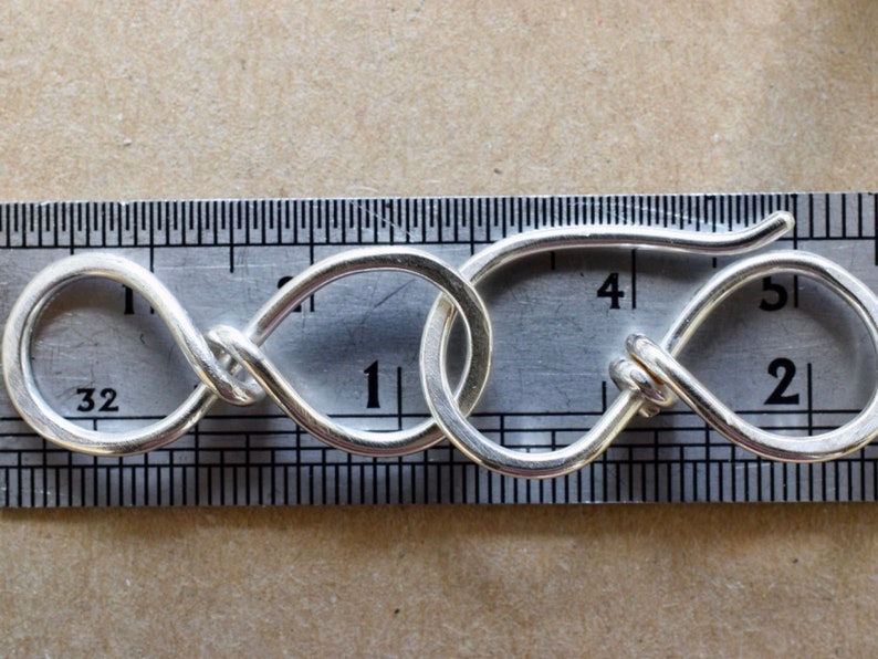 Sterling Silver Clasps Handmade Artisan Infinity Shiny - Etsy