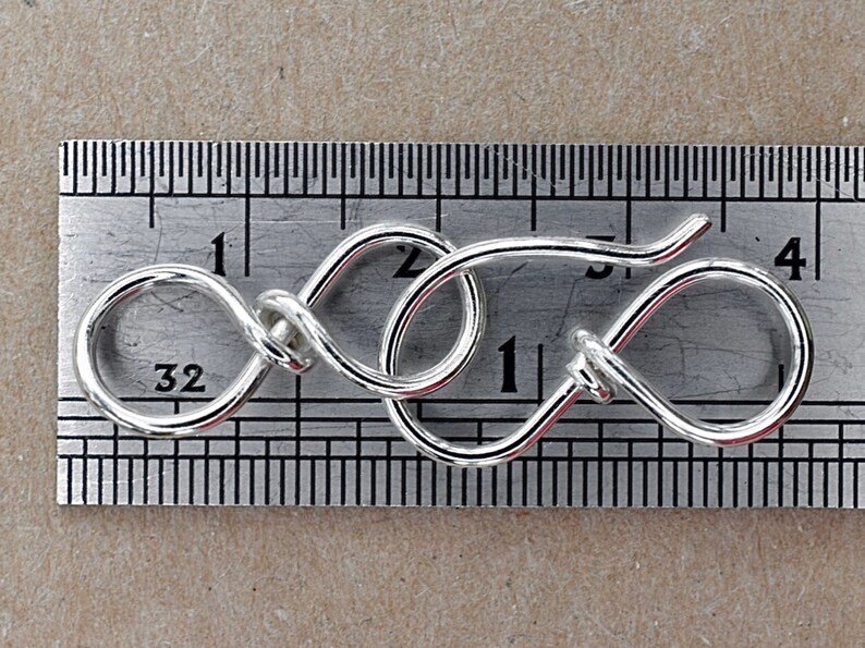 Sterling Silver Clasps Handmade Artisan Infinity Shiny - Etsy