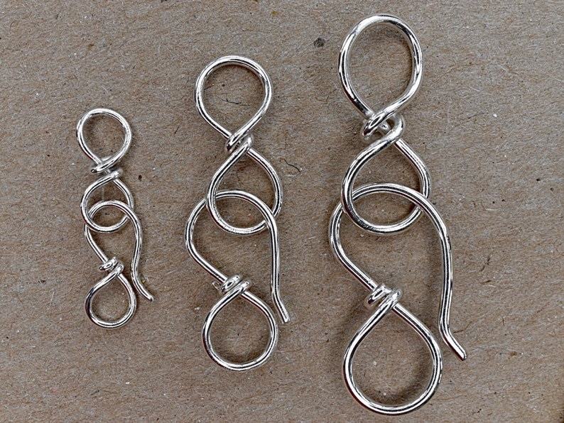 Sterling Silver Clasps Handmade Artisan Infinity Shiny - Etsy