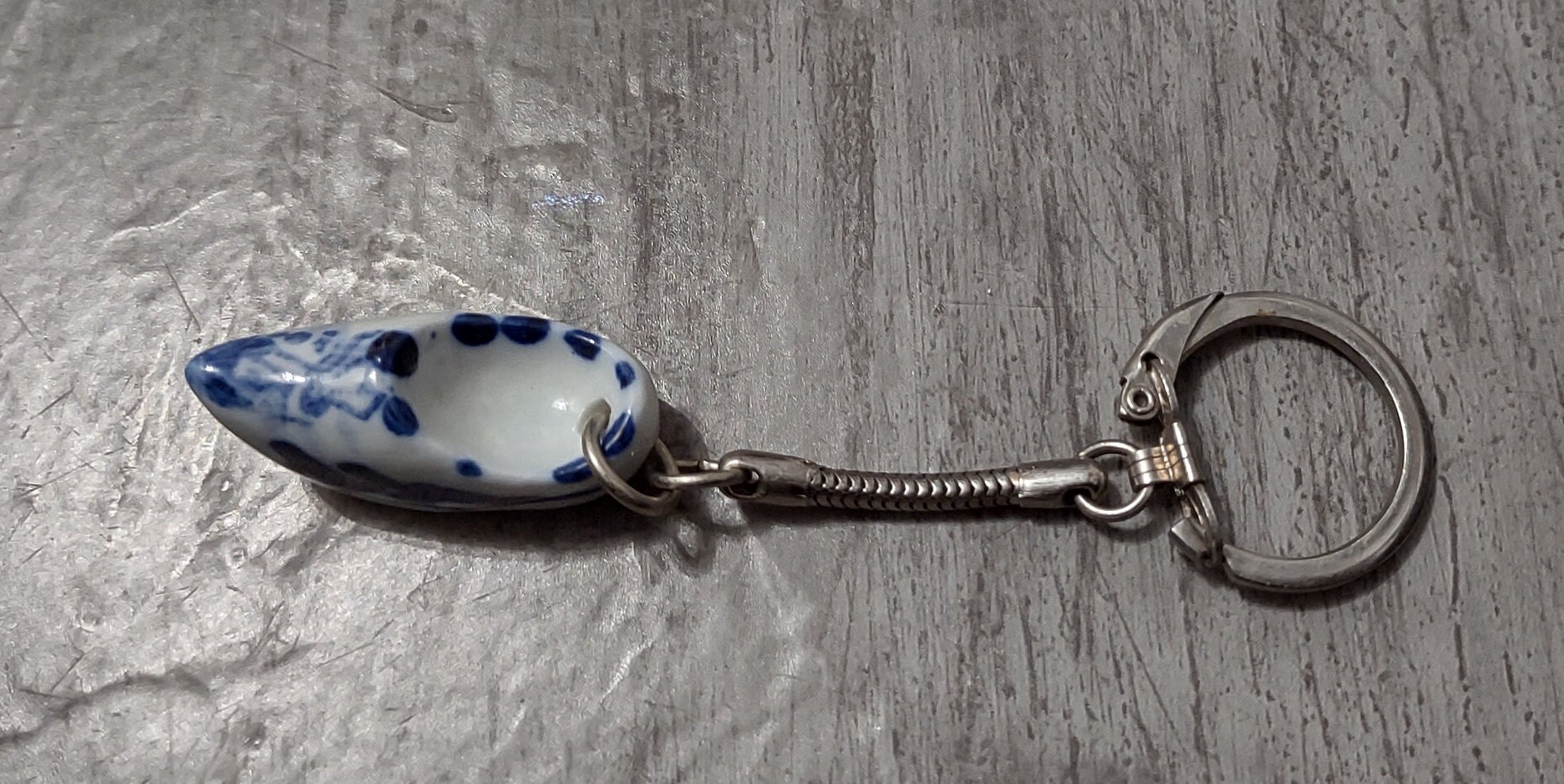 Vintage Delft Blue Holland Clog Shoe Keychain - Etsy