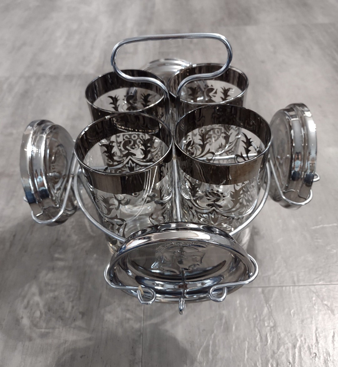 Vintage Queen's Vitreon Lusterware Kimiko Silver Crest MCM - Etsy