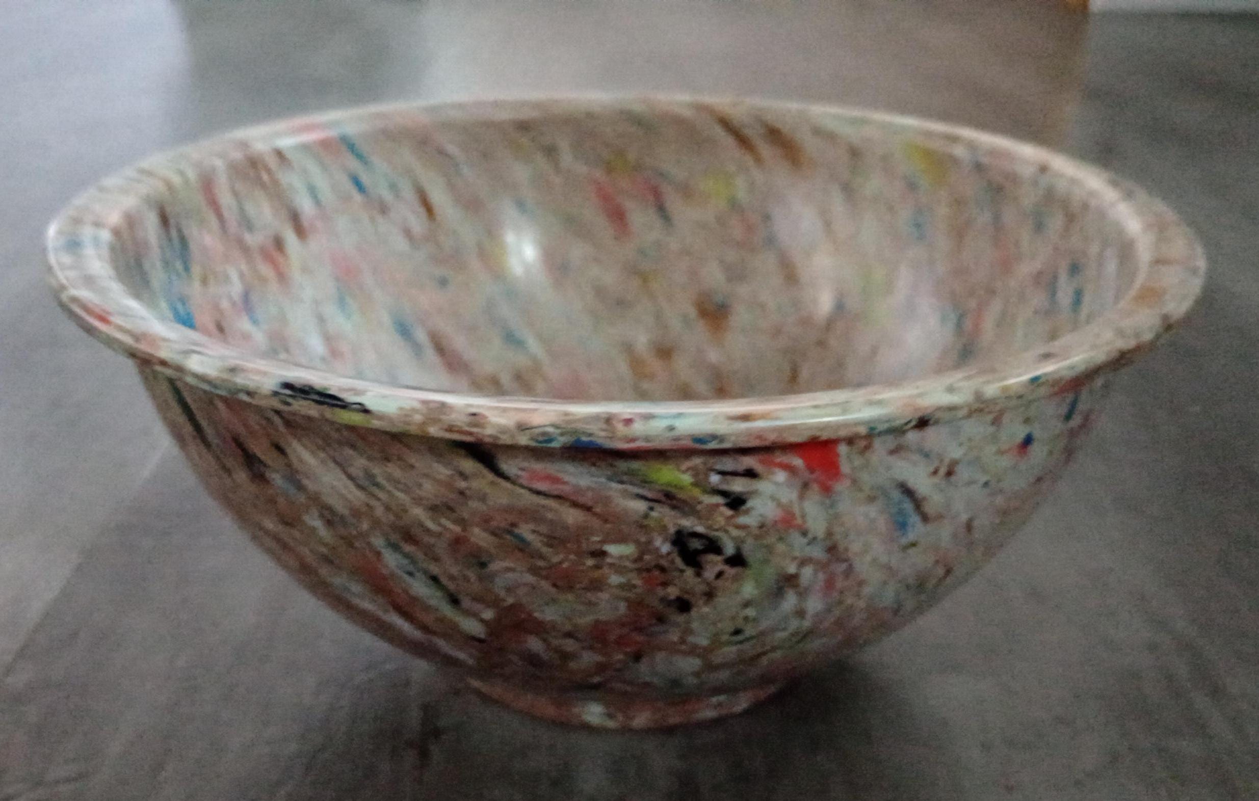 Vintage Dallas Texas Ware USA Splatter Confetti Melmac Mixing Bowl ...