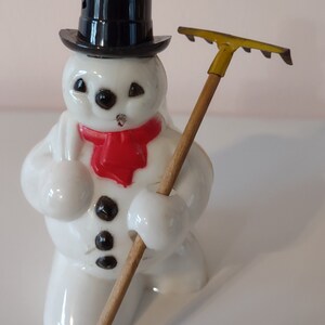 Vintage 1950's Rosbro Plastic Frosty the Snowman W/rake - Etsy