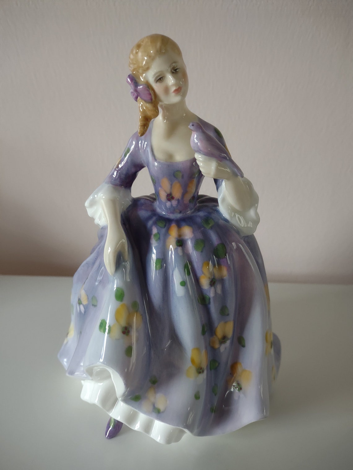 Vintage 1977 Royal Doulton Nicola Lady Figurine Holding a Bird - Etsy