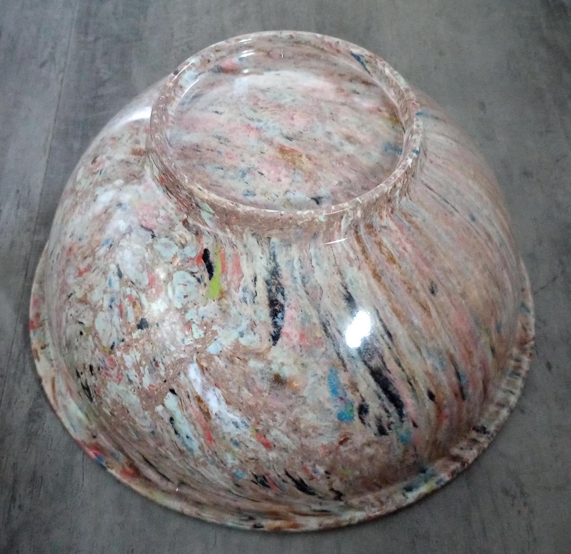 Vintage Dallas Texas Ware USA Splatter Confetti Melmac Mixing Bowl ...