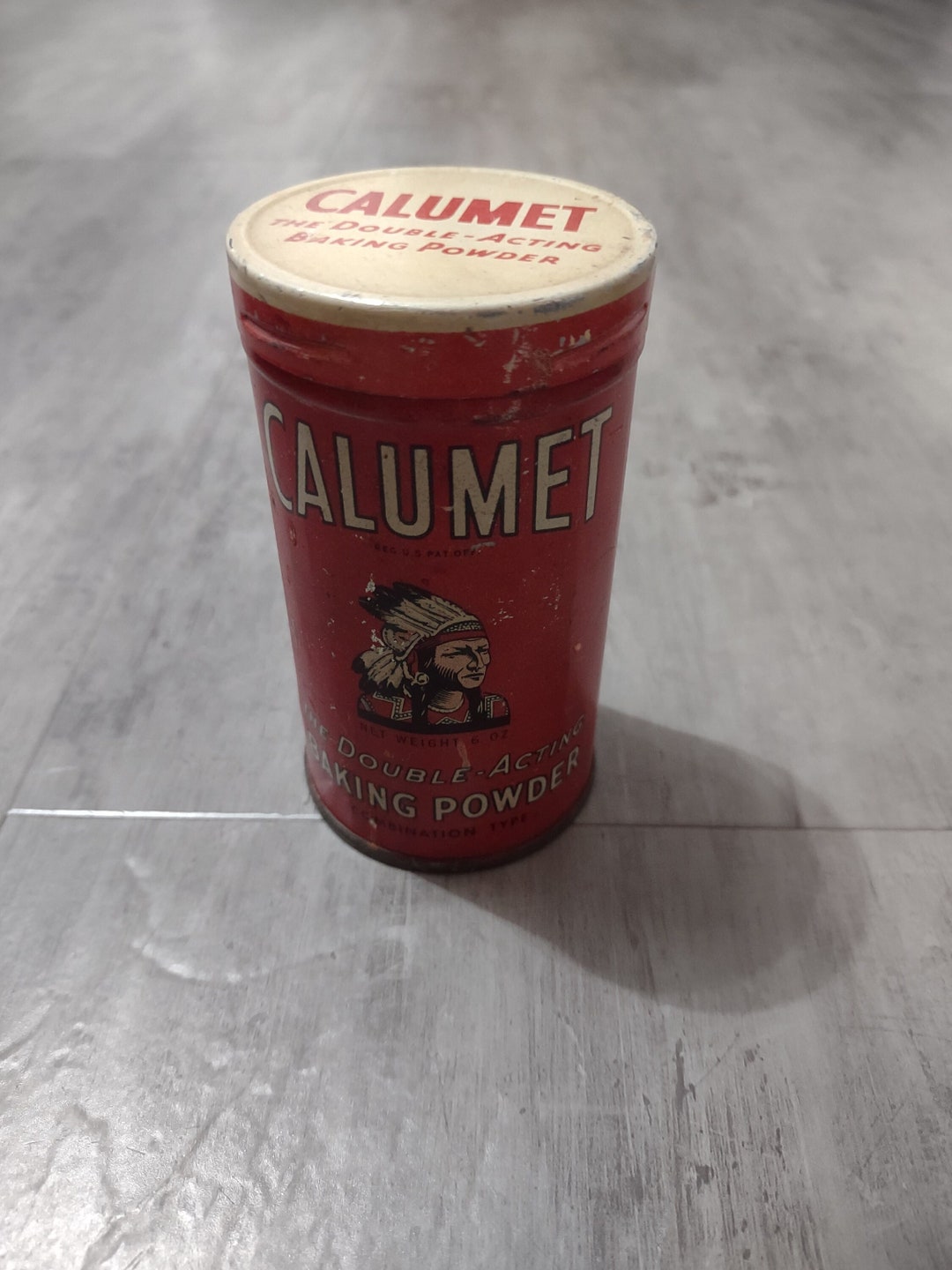 Vintage Calumet Double-acting Baking Powder Tin 6 Oz Size Advertising ...