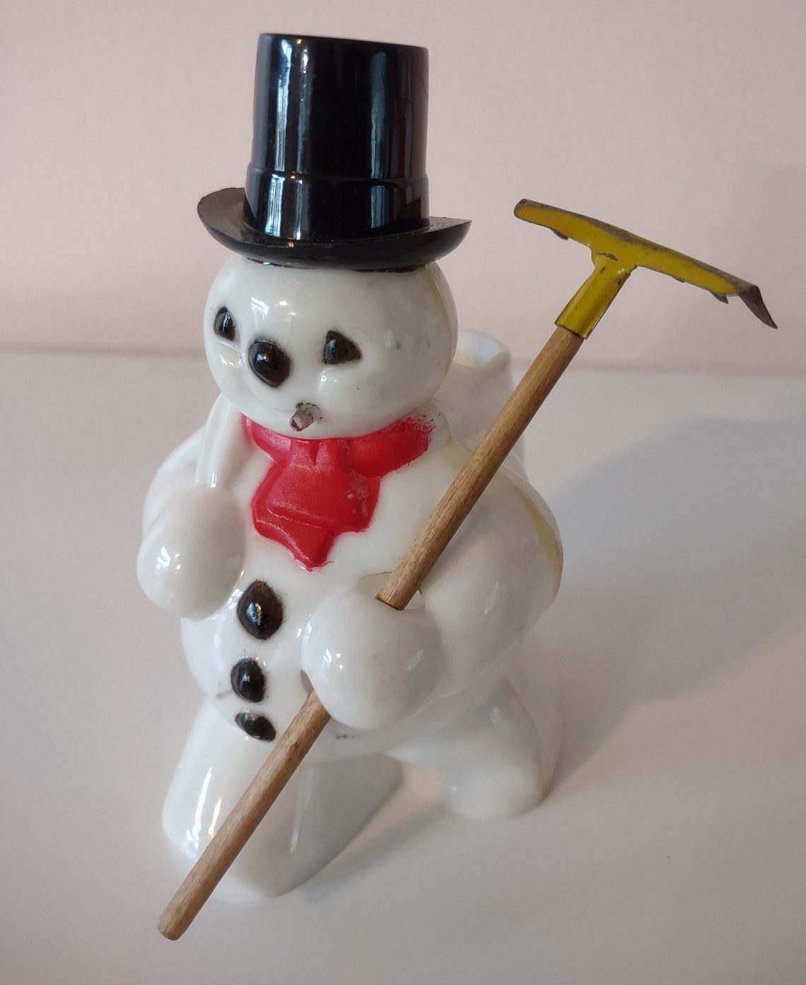 Vintage 1950's Rosbro Plastic Frosty the Snowman W/rake - Etsy