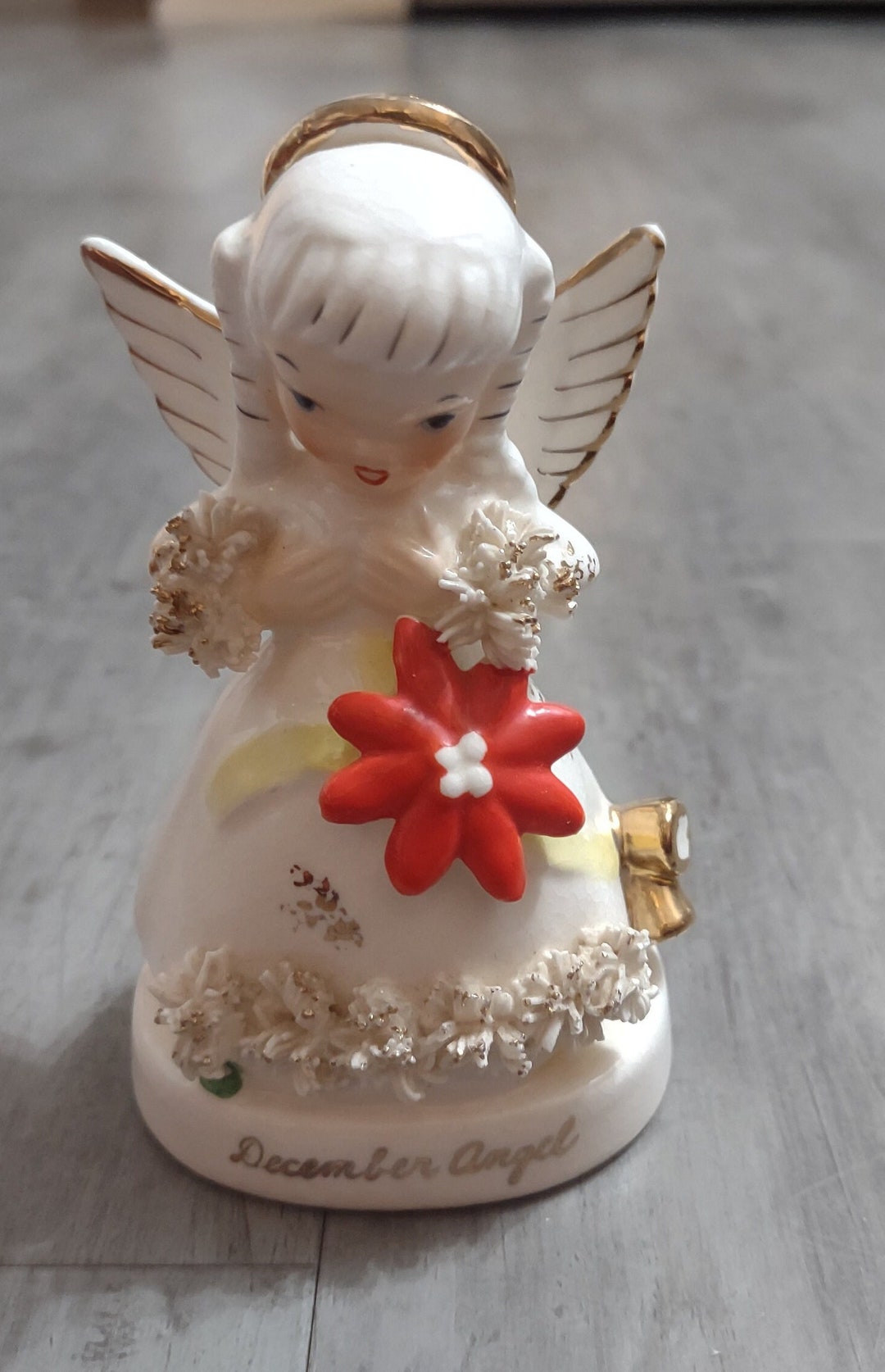Vintage 1950's Napco December Birthday Angel Figurine Japan S 1372 W ...