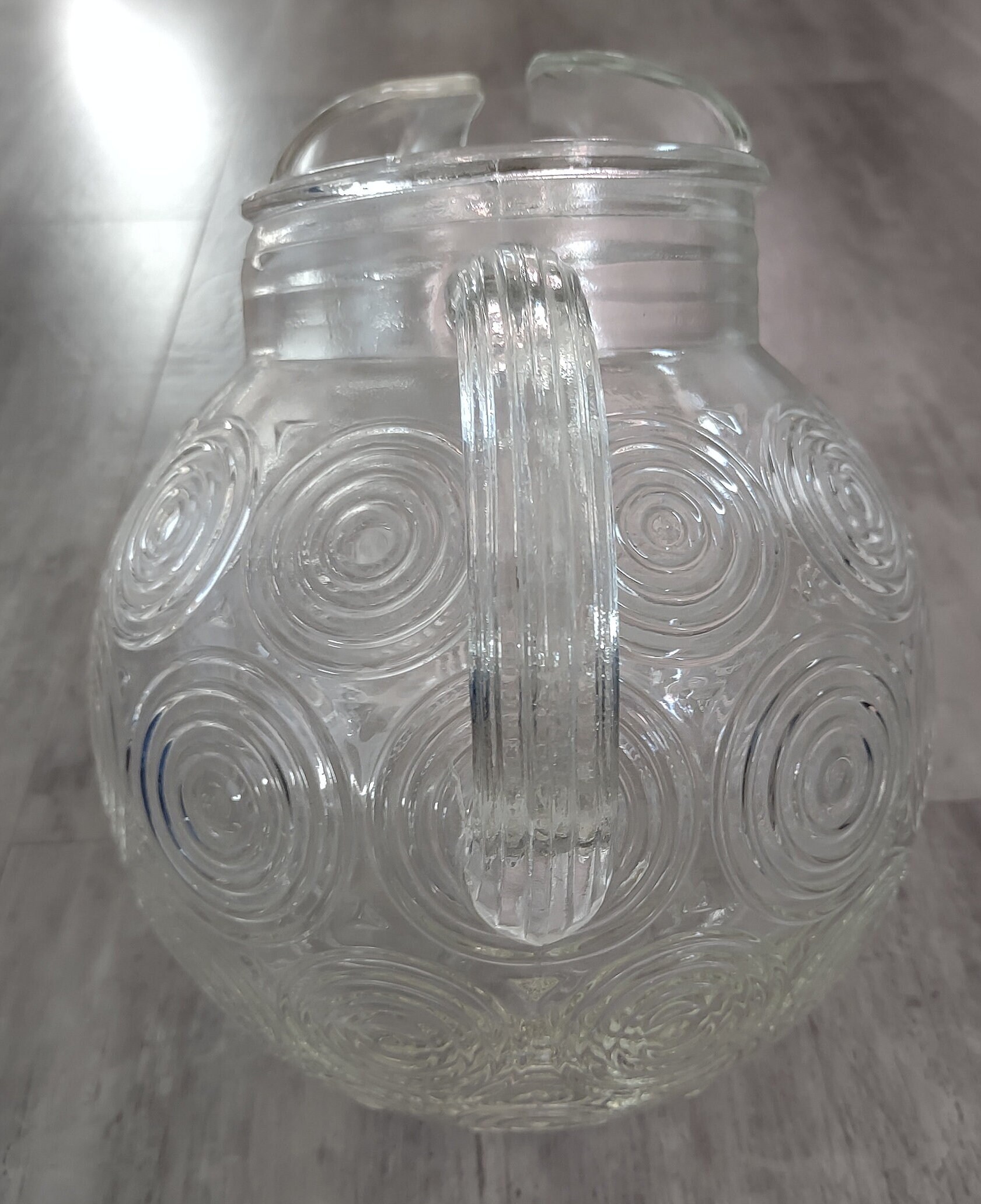 1940's Anchor Hocking Fire King Art Deco Target Bullseye Tilt Ball ...