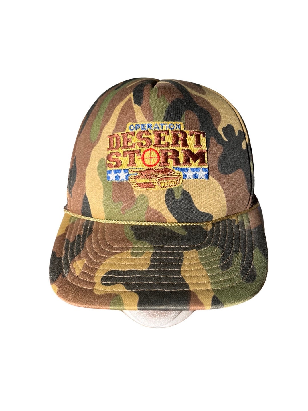 Vintage 90's US Militaria "operation Desert Storm" Armor Snapback ...