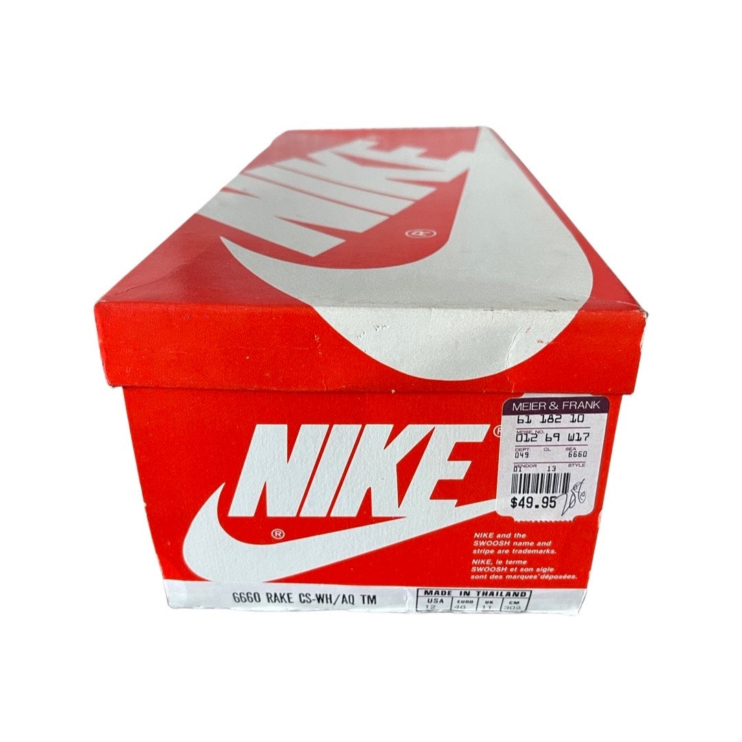 Vintage 80's Nike 6660 Rake's Coded Cs-wh/aq Tm in Men's Size 12 ...