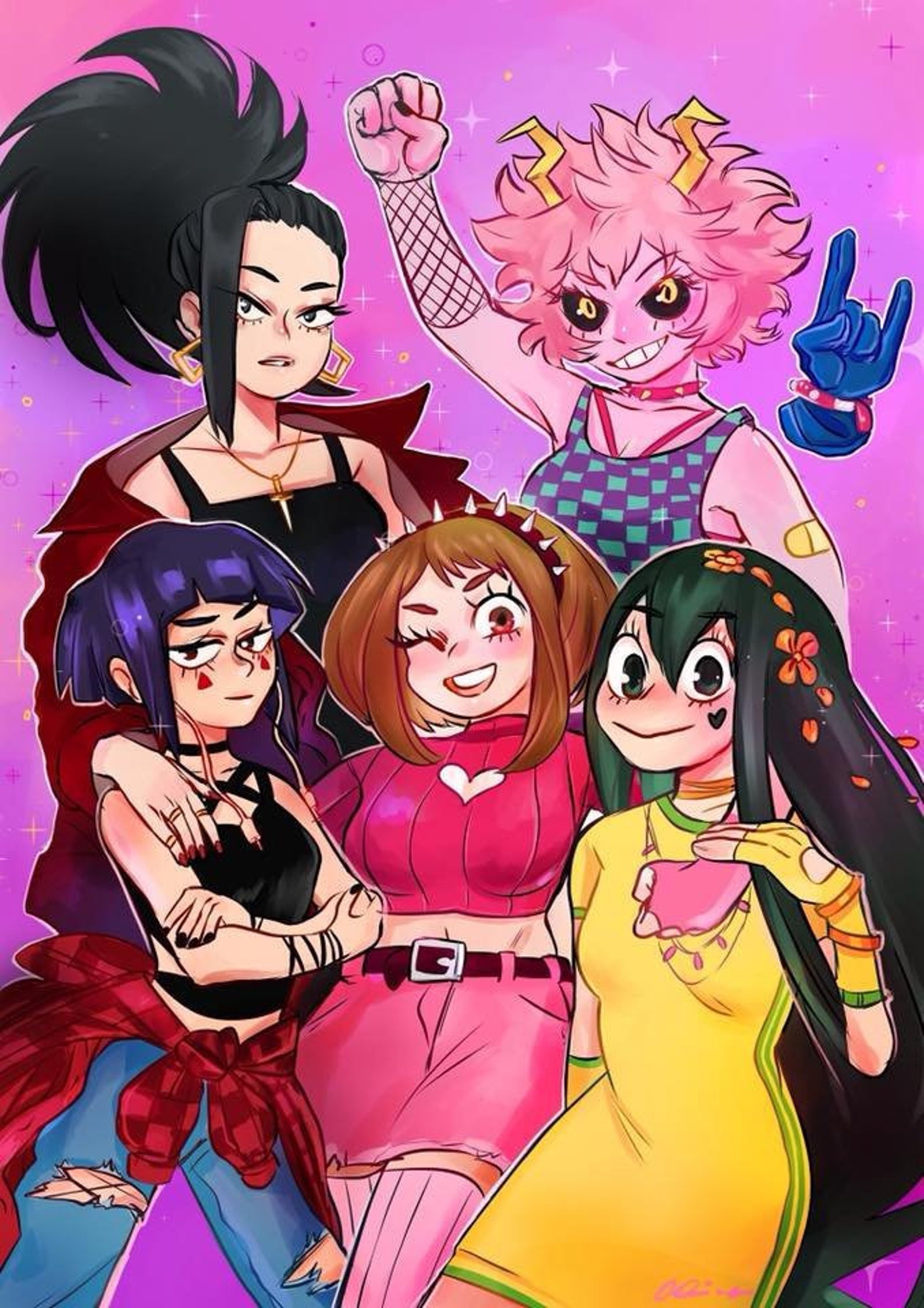 MHA Girl Gang A4 Print | Etsy