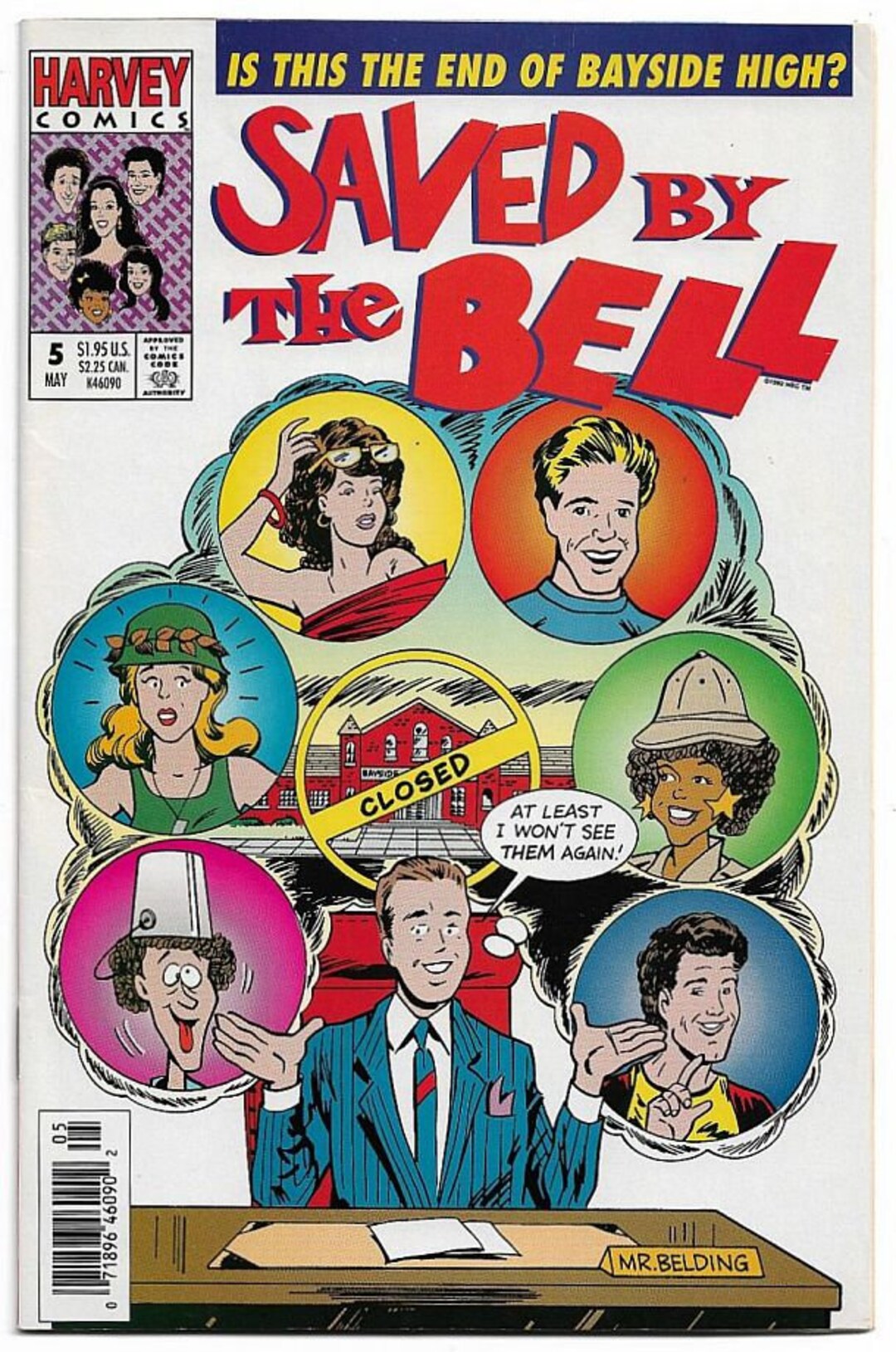 Saved by the Bell #5 (1993) *harvey Comics / Mr. Belding / Kelly / Lisa ...