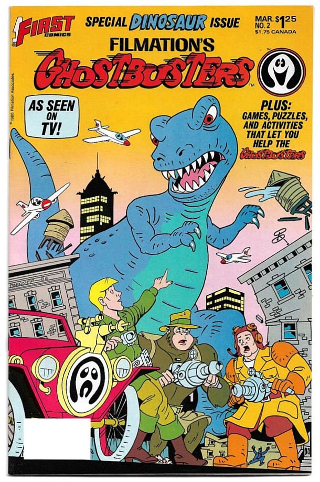 Ghostbusters 2 1987 first Comics / Filmation / Special Dinosaur Issue ...