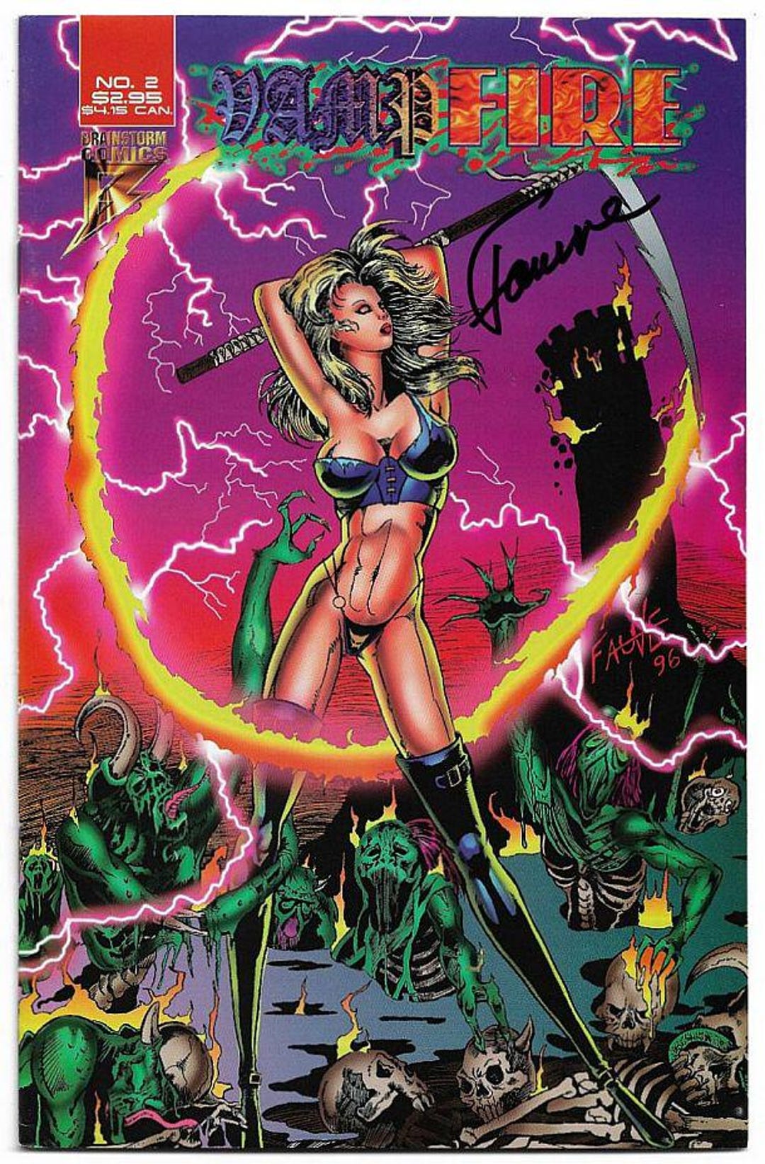Vampfire 2 1996 brainstorm Comics / Cover Art by Holly Golightly / Signed - Etsy