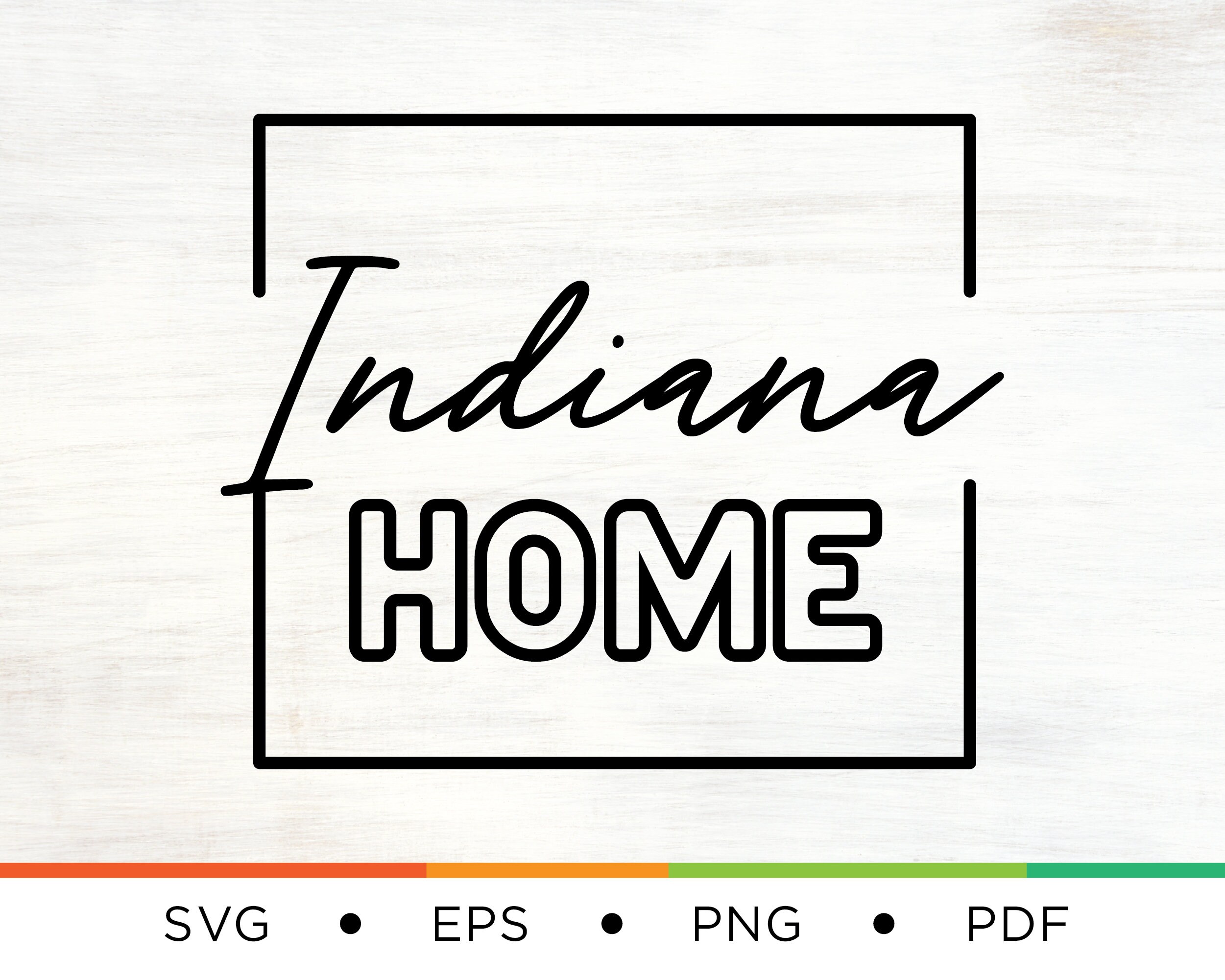 Indiana Home Script Svg Indiana Home Svg Indiana SVG | Etsy