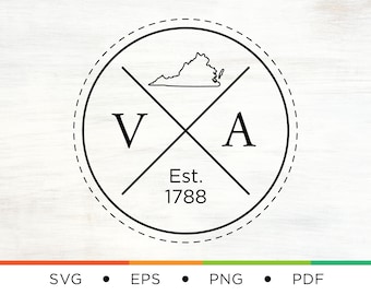 Virginia State Logo Svg - Etsy