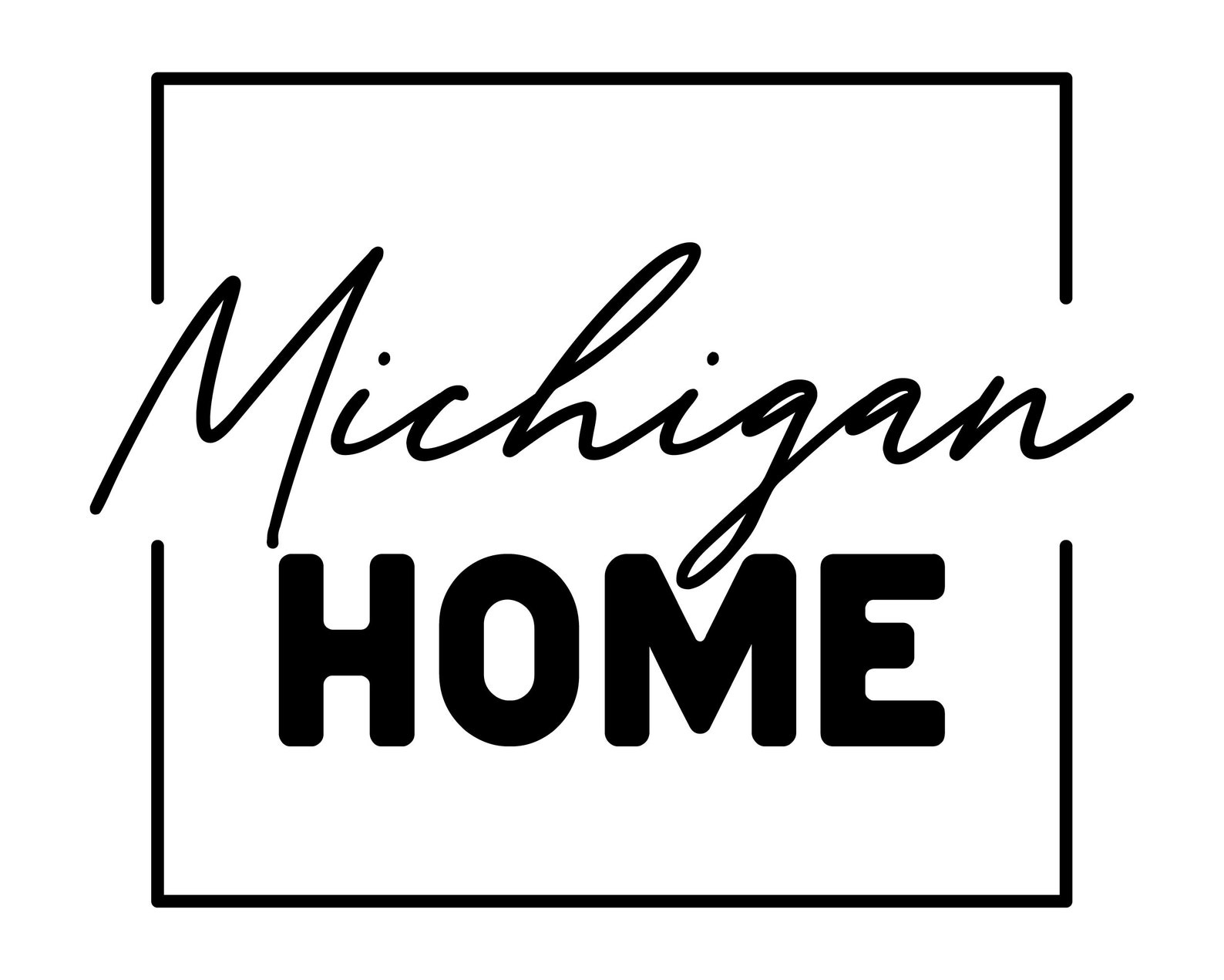 Michigan Home Script Svg Michigan Home Svg Michigan SVG - Etsy España