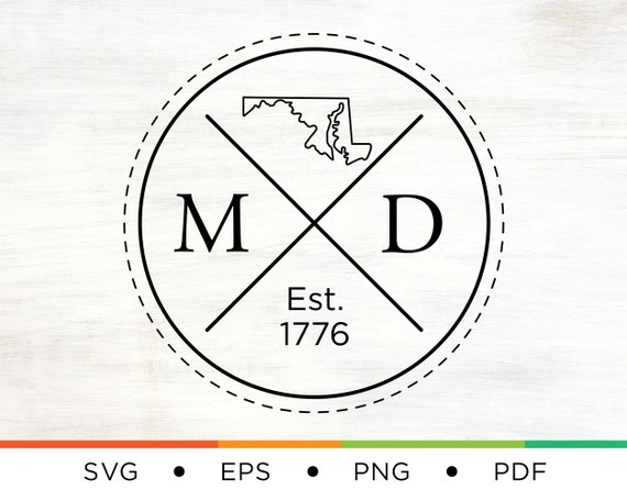 Maryland Home SVG Maryland Logo Svg Maryland SVG MD Svg | Etsy