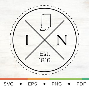 Indiana Home SVG - Indiana Logo Svg - Indiana SVG - IN Svg - State Svg ...
