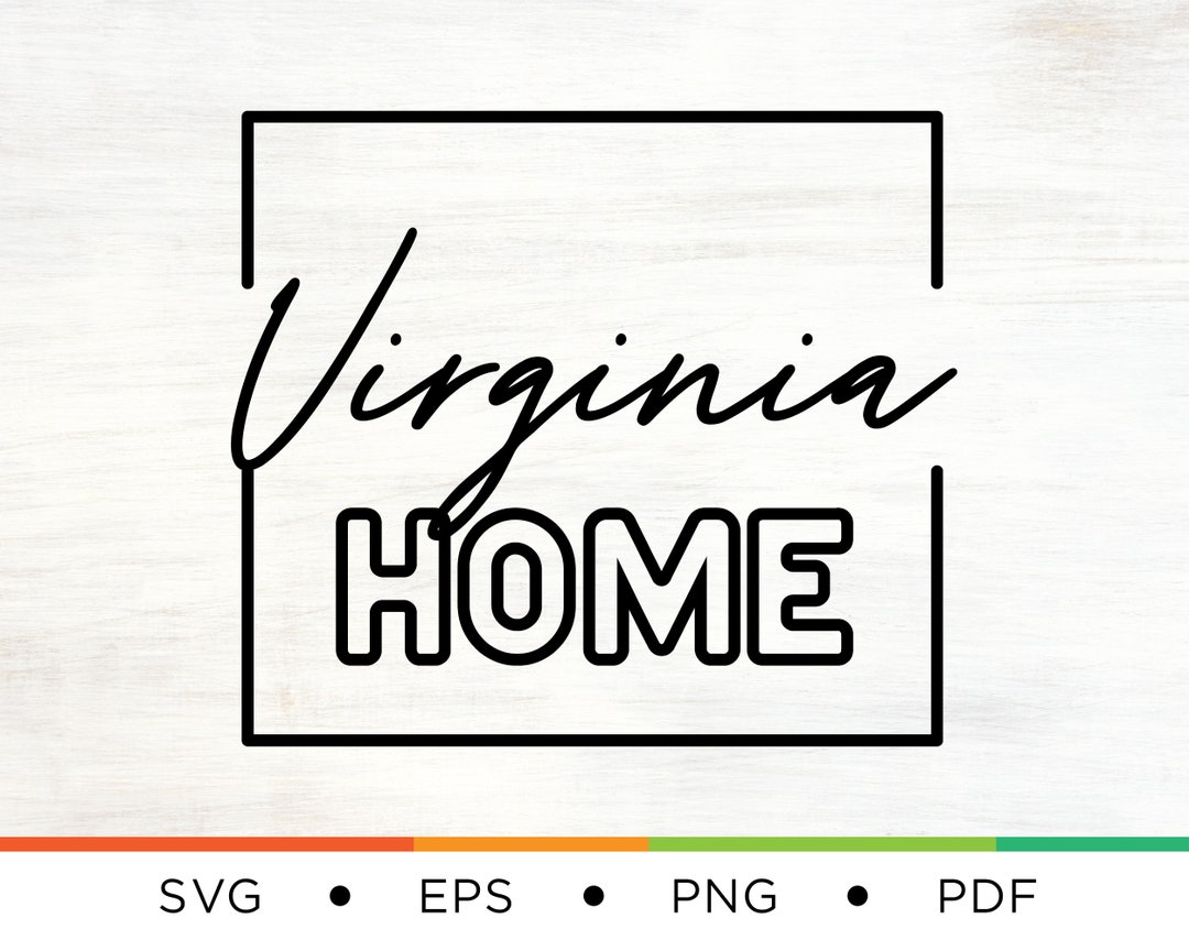 Virginia Home Script Svg - Virginia Home Svg - Virginia SVG - State Svg ...